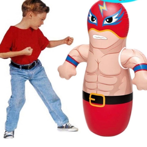 Other | Intex 3d Bop Bag Blow Up Inflatable Boxer Wrestler Gift | Poshmark